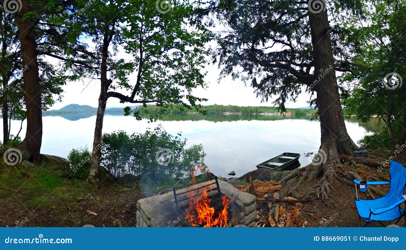 Camping scene stock image. Image of peaceful, natural - 88669051