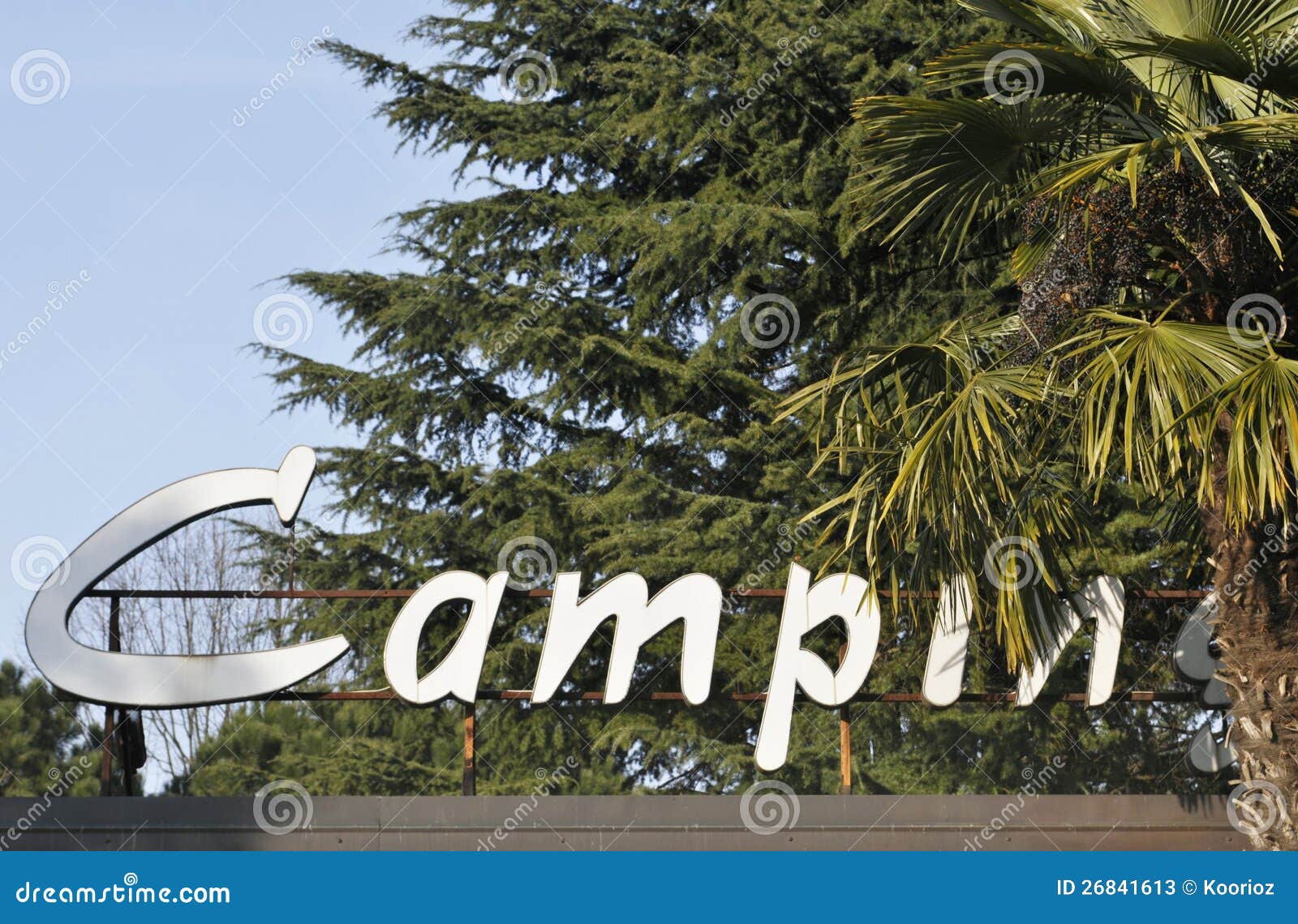 Camping Sign stock image. Image of camping, exterior - 26841613