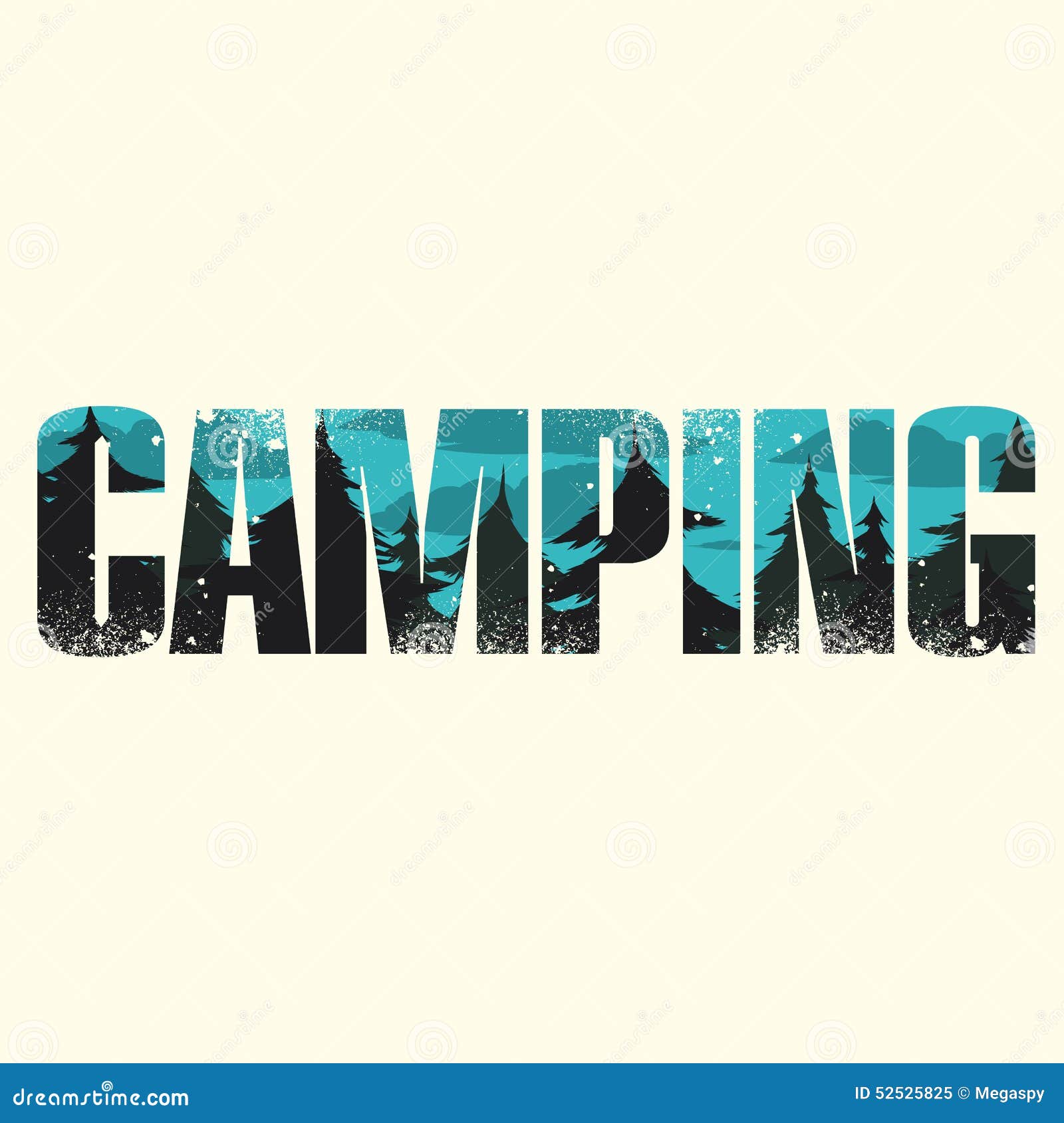 Camping sign stock vector. Illustration of sign, style - 52525825