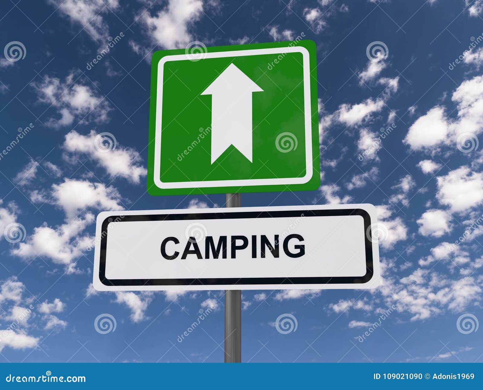 Camping site sign stock photo. Image of illustrated - 109021090