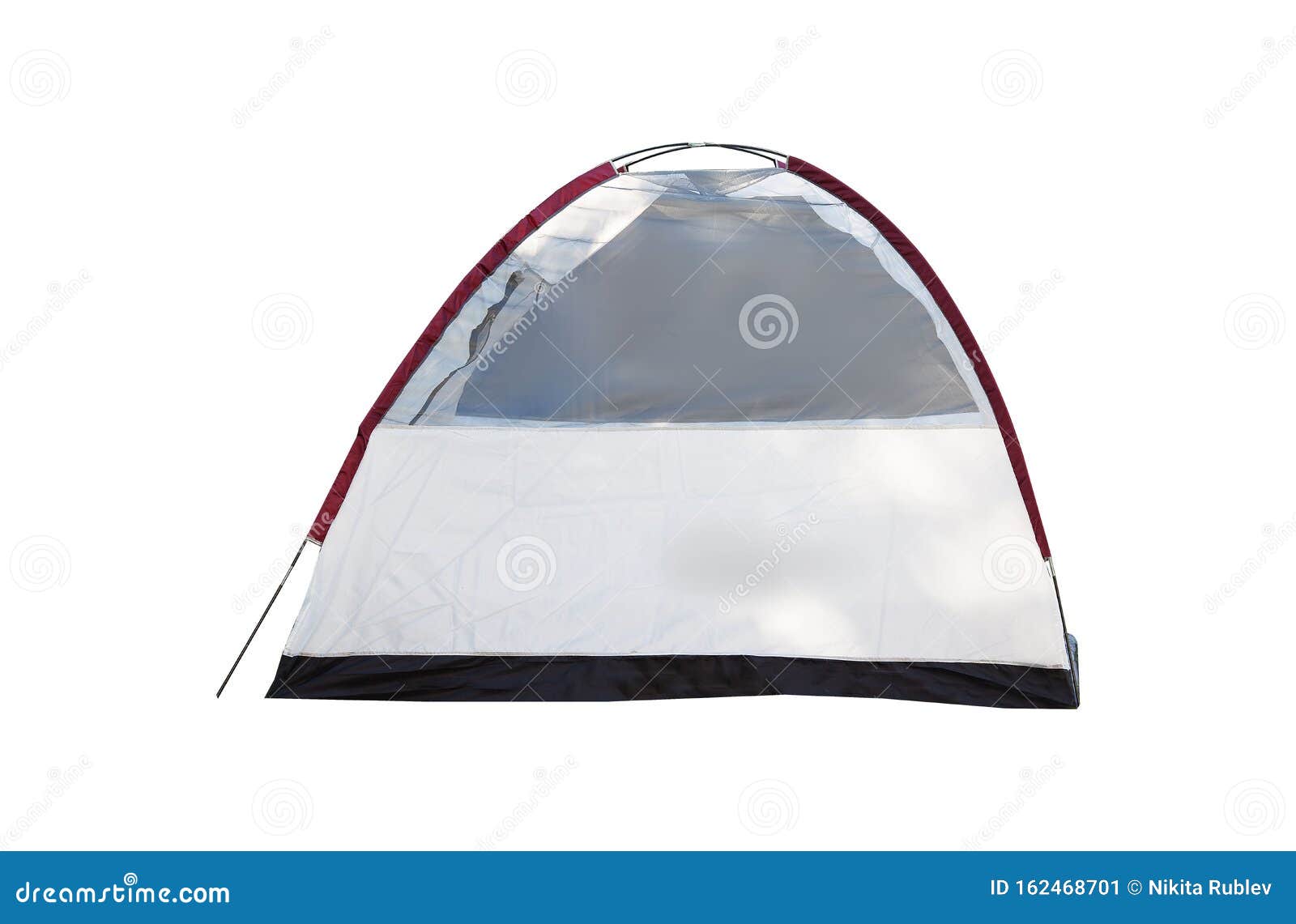 Camping Small White Tent Isolated Stock Image - Image of outdoors ...