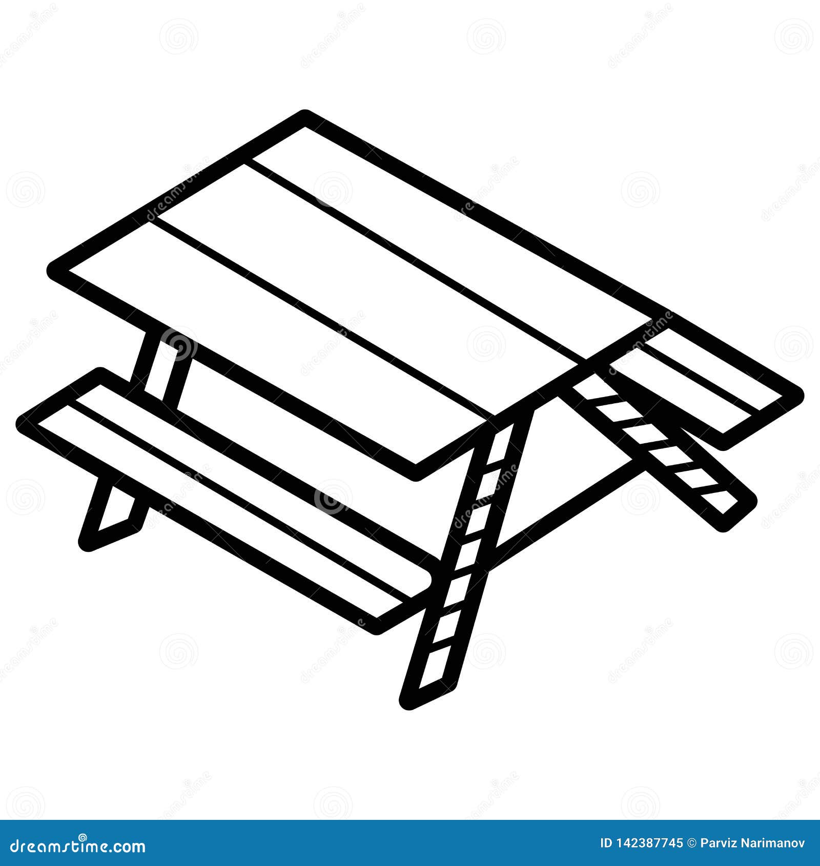 Camping table icon stock illustration. Illustration of leisure - 142387745