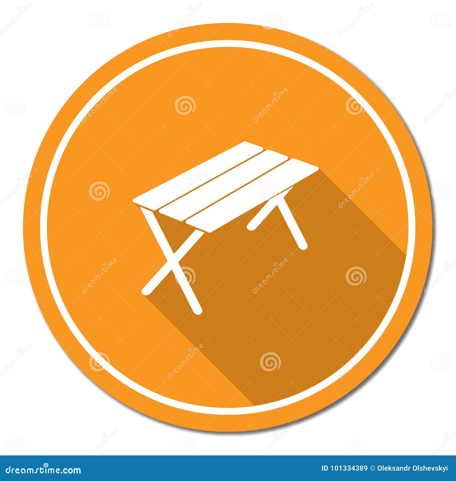Camping table icon stock vector. Illustration of picnic - 101334389