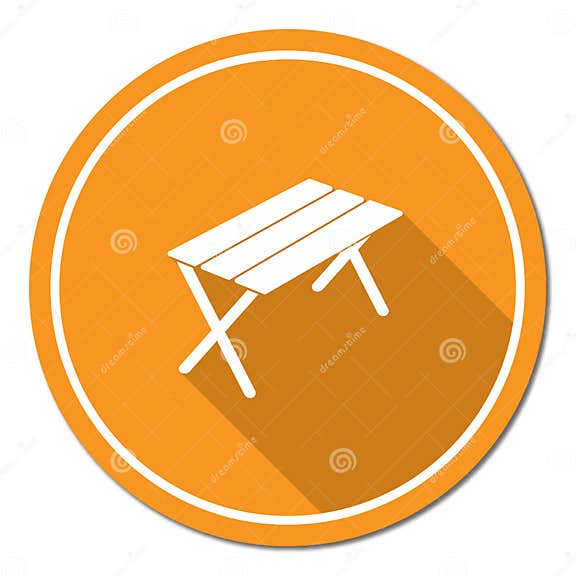 Camping table icon stock vector. Illustration of picnic - 101334389