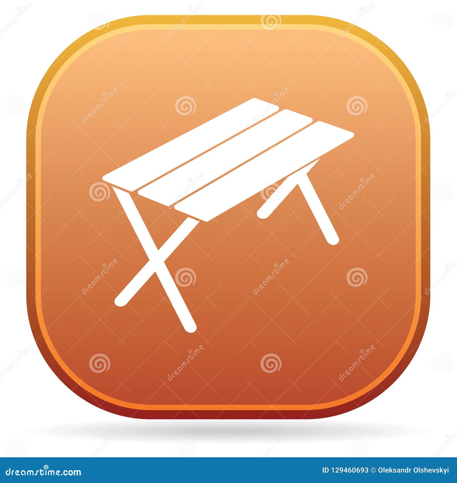 Camping table icon stock vector. Illustration of cartoon - 129460693