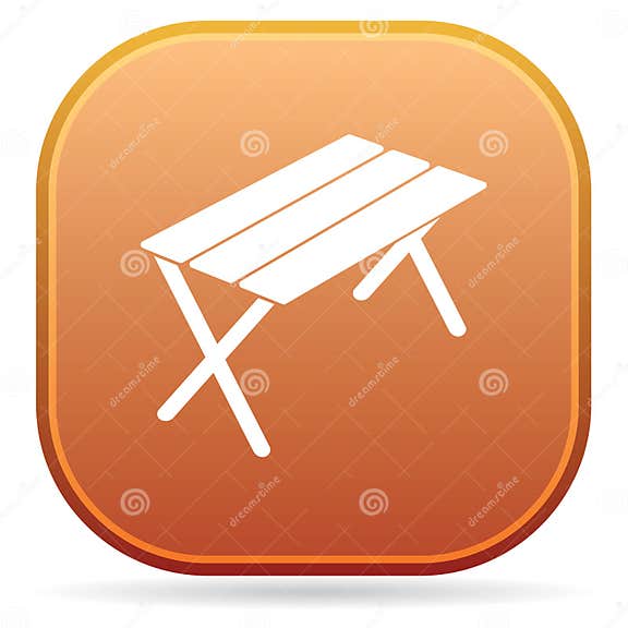 Camping table icon stock vector. Illustration of cartoon - 129460693