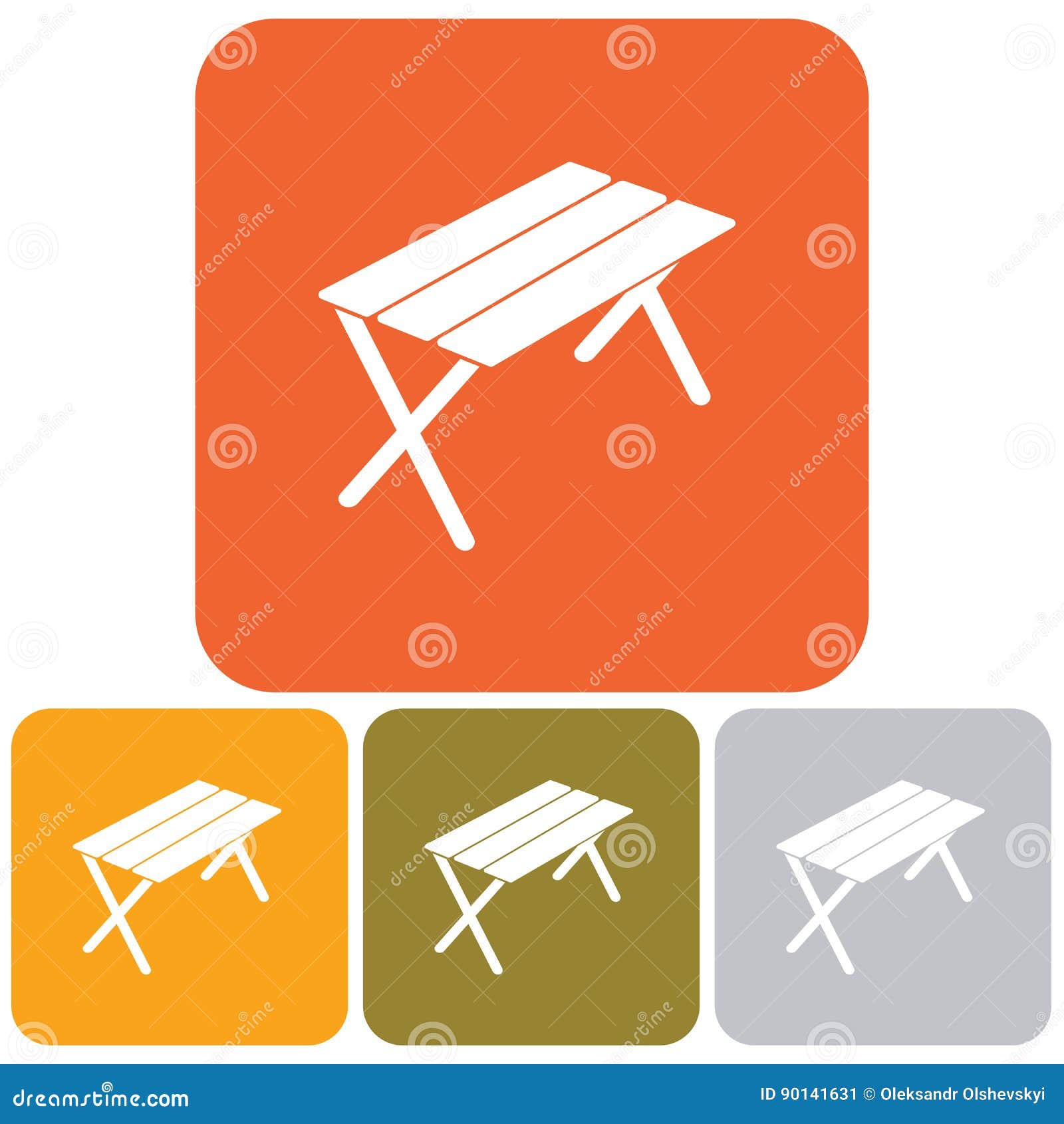 Camping table icon stock vector. Illustration of graphic - 90141631