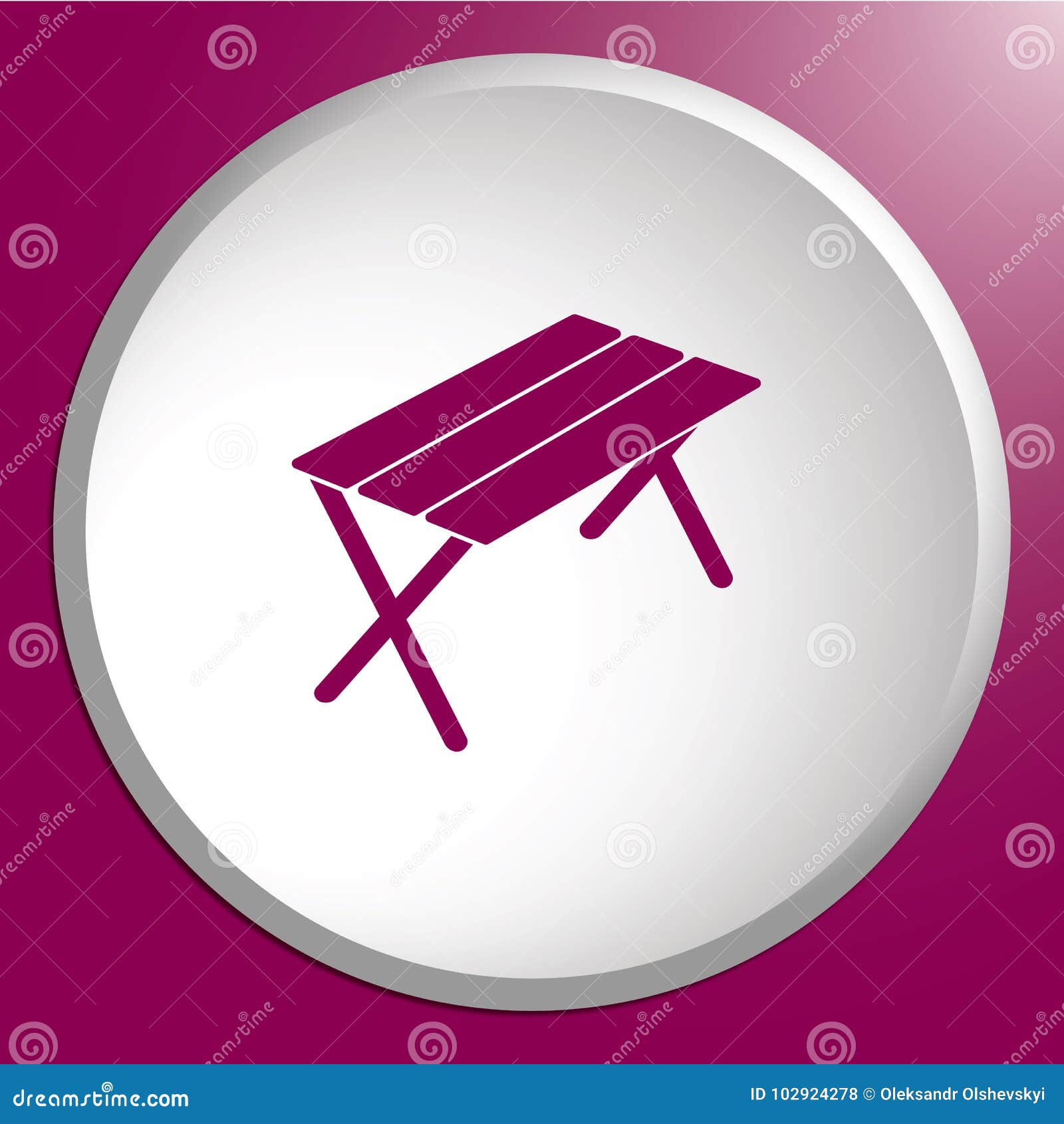 Camping table icon stock vector. Illustration of black - 102924278