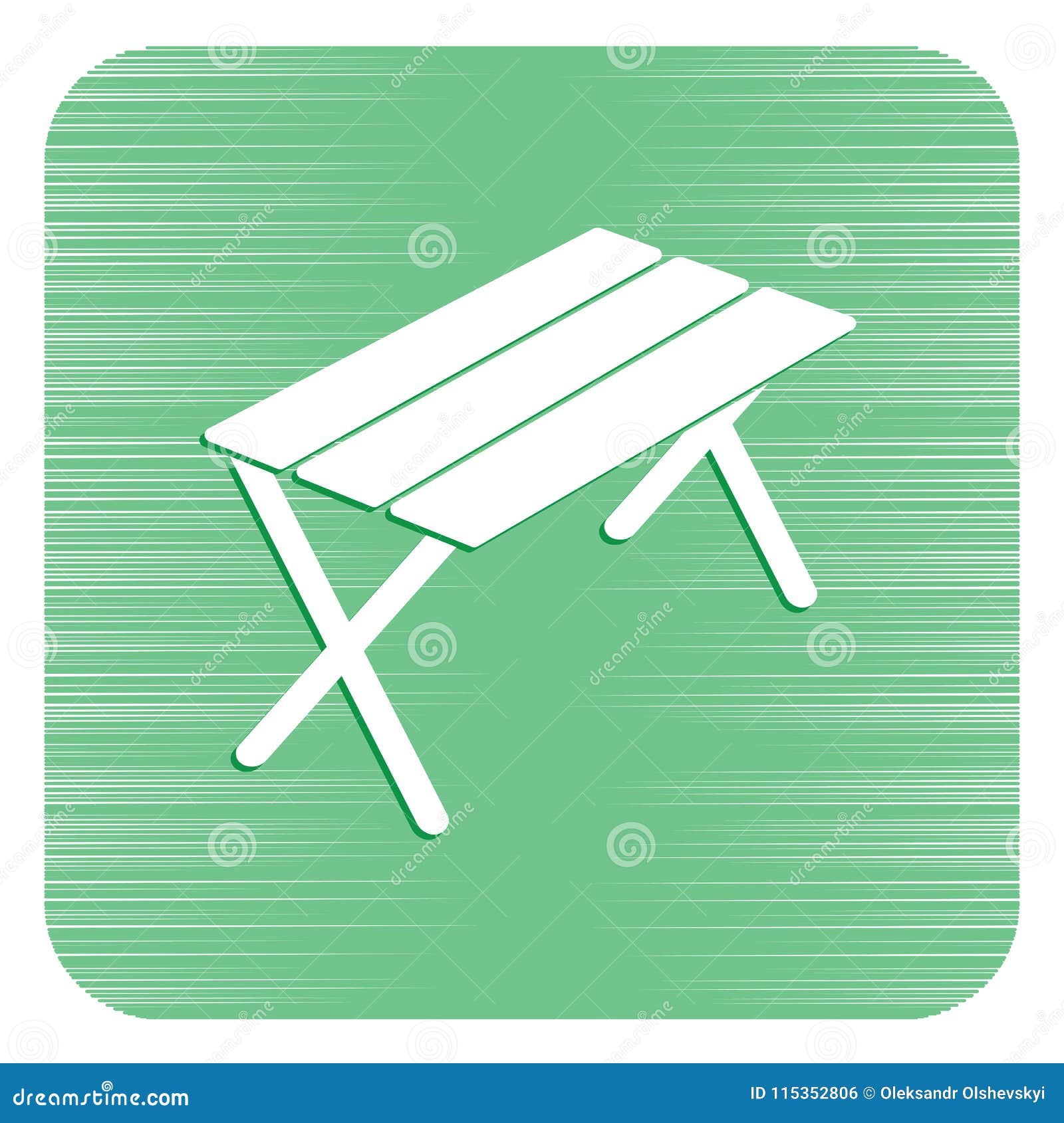 Camping table icon stock vector. Illustration of furniture - 115352806