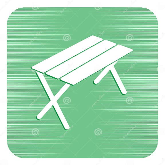 Camping table icon stock vector. Illustration of furniture - 115352806