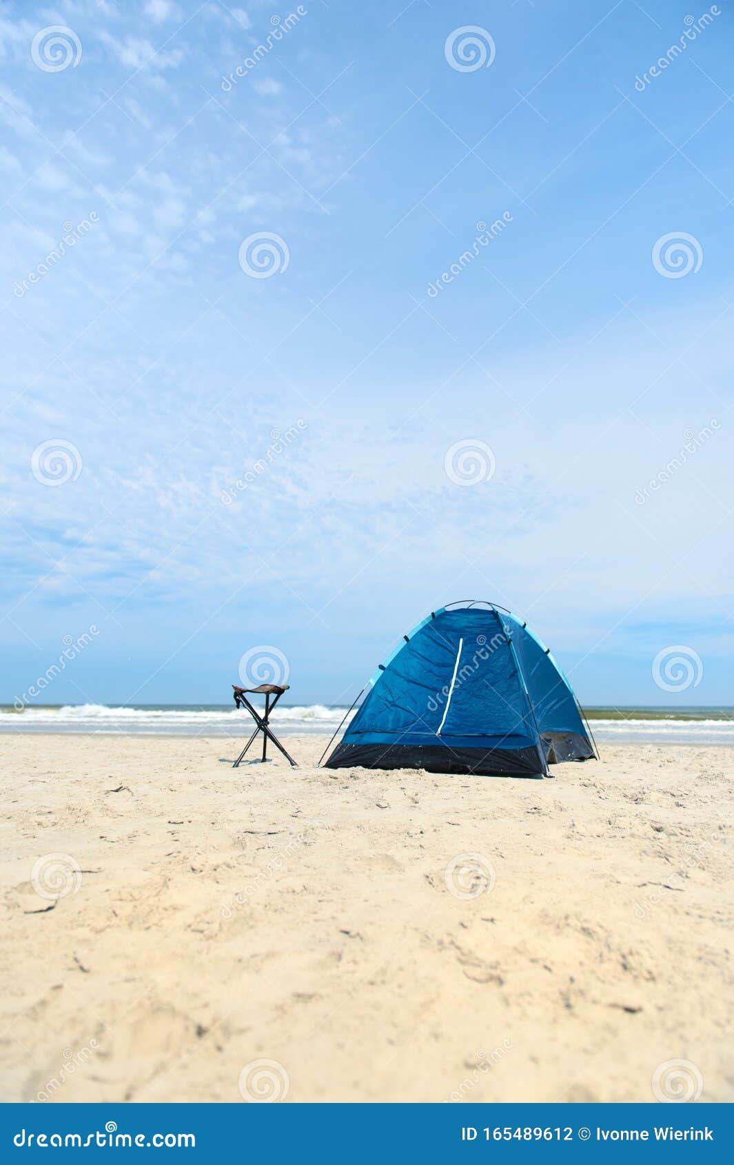 Camping with Tent at the Beach Stock Photo - Image of coast, sleeping ...