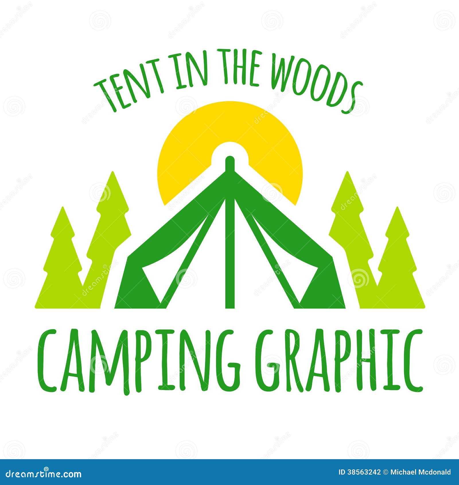 Camping tent graphic stock vector. Illustration of style - 38563242