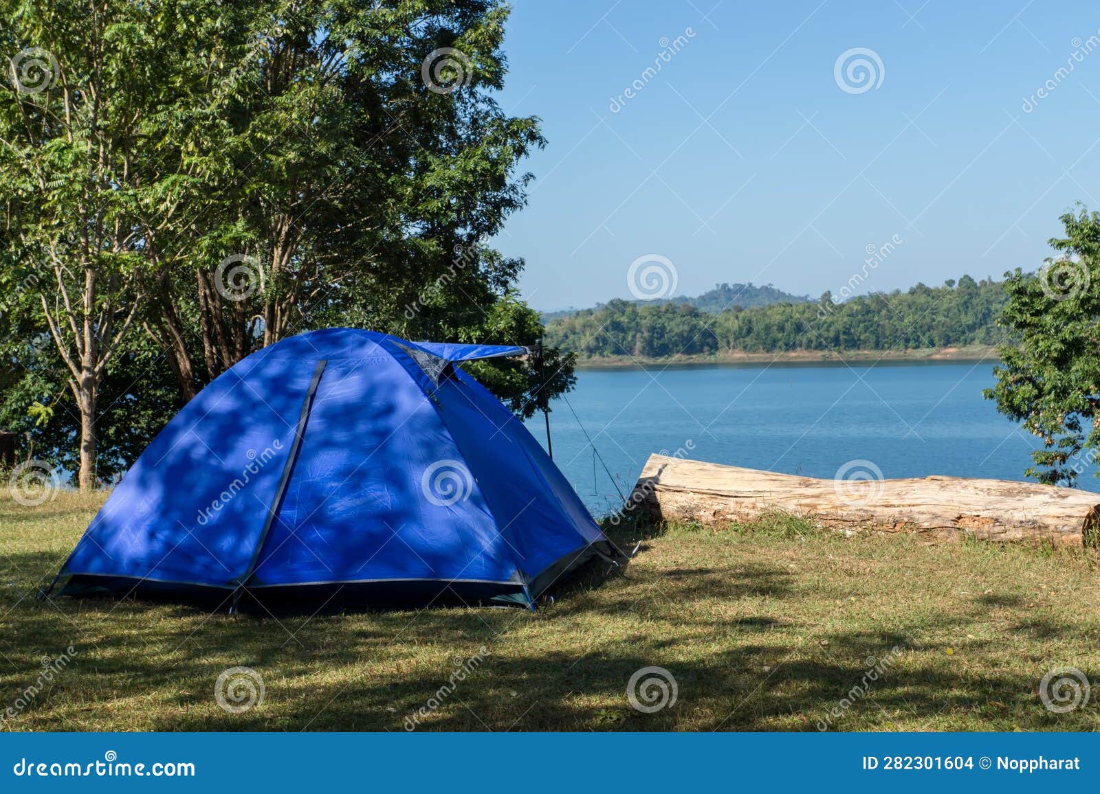 Camping and Tent on the Hill Stock Photo - Image of hill, vacation ...