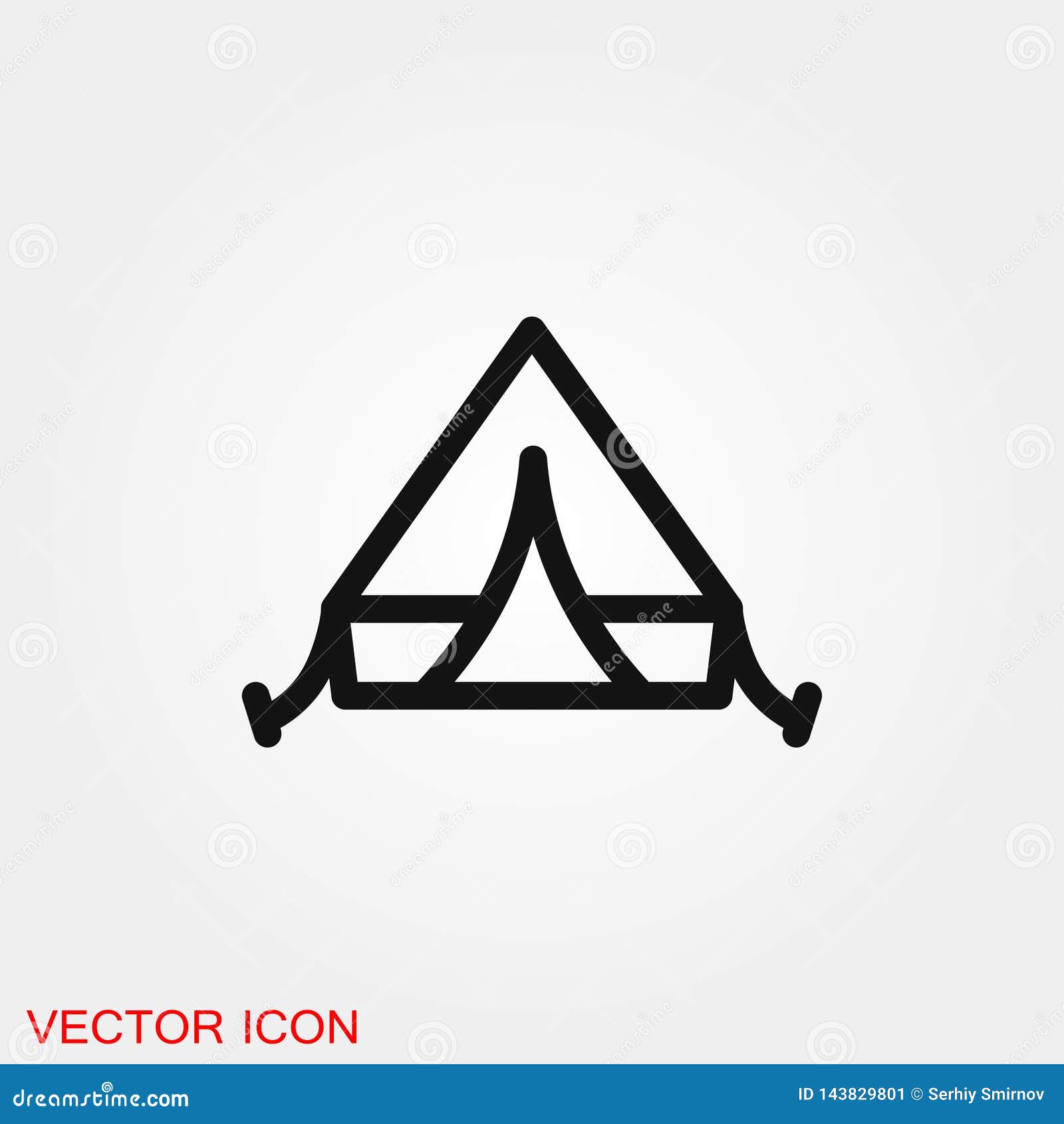 Camping Tent Icon Vector Sign Symbol for Design Stock Illustration ...