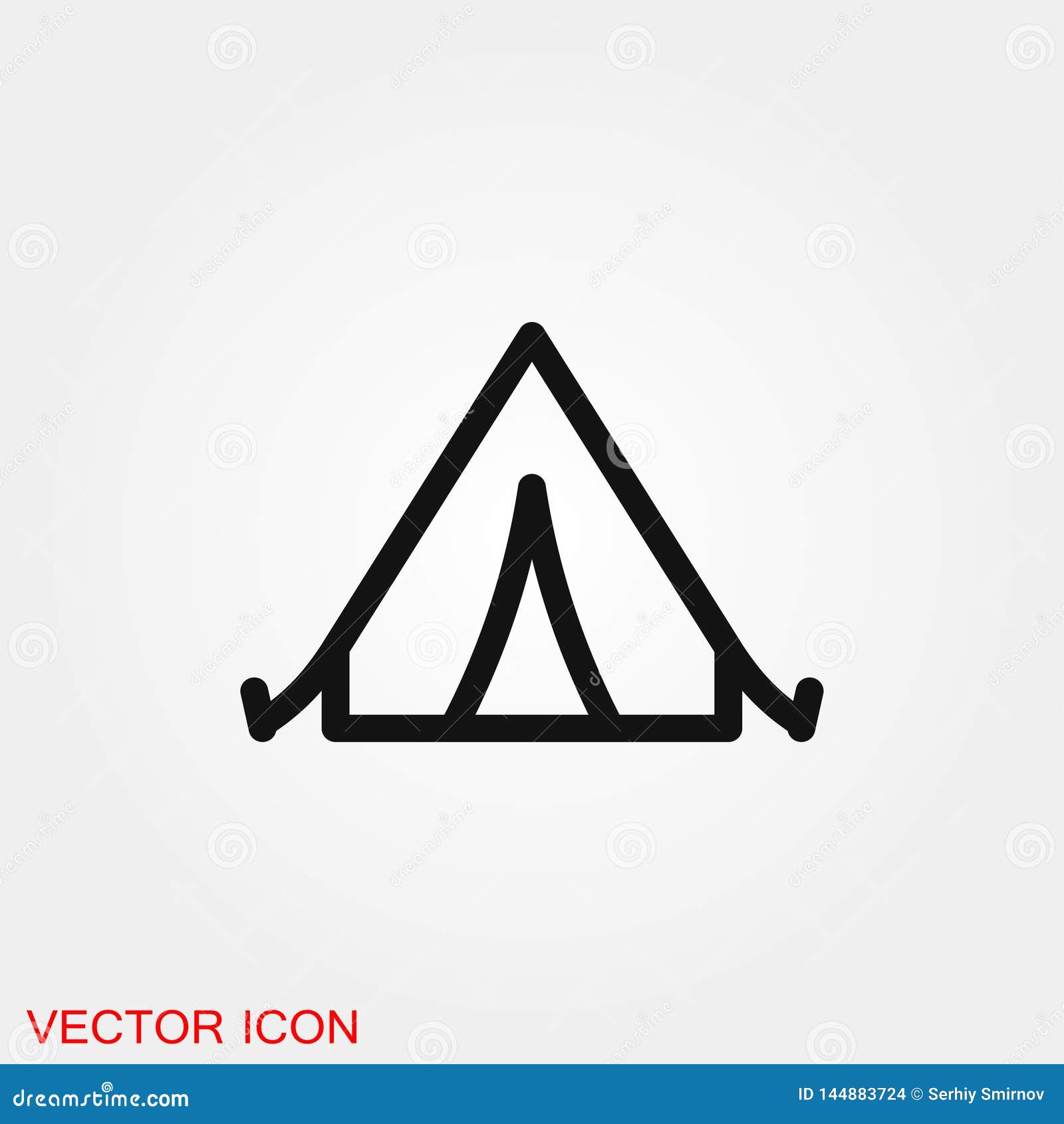 Camping Tent Icon Vector Sign Symbol for Design Stock Illustration ...