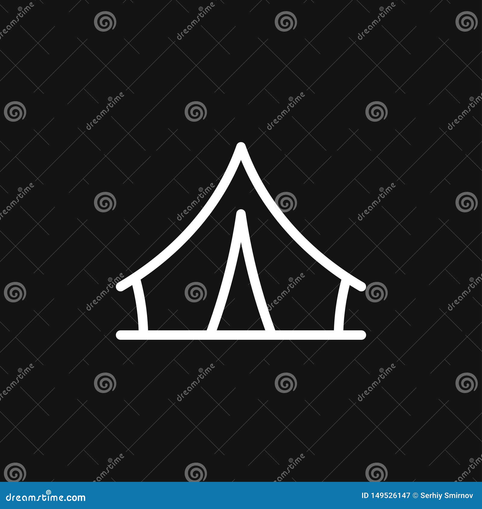 Camping Tent Icon Vector Sign Symbol for Design Stock Illustration ...