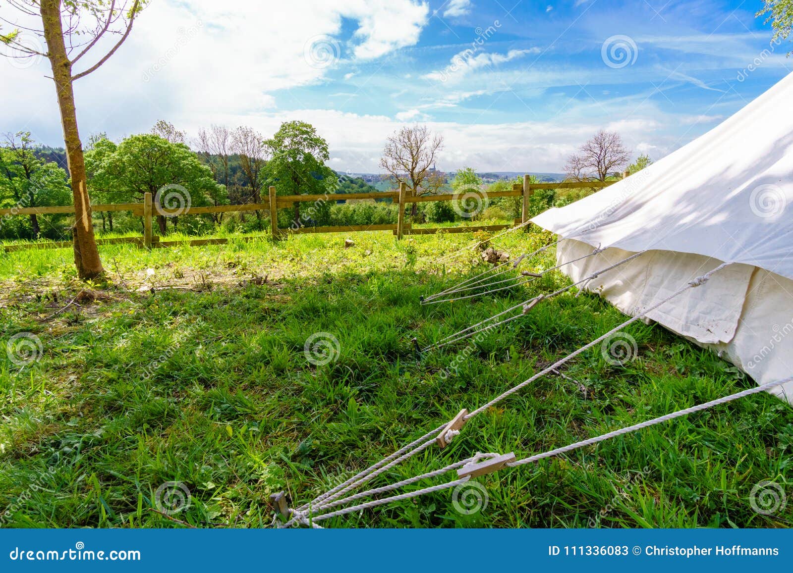Camping Tent Landscape Scouts Stock Image - Image of camp, picnic ...