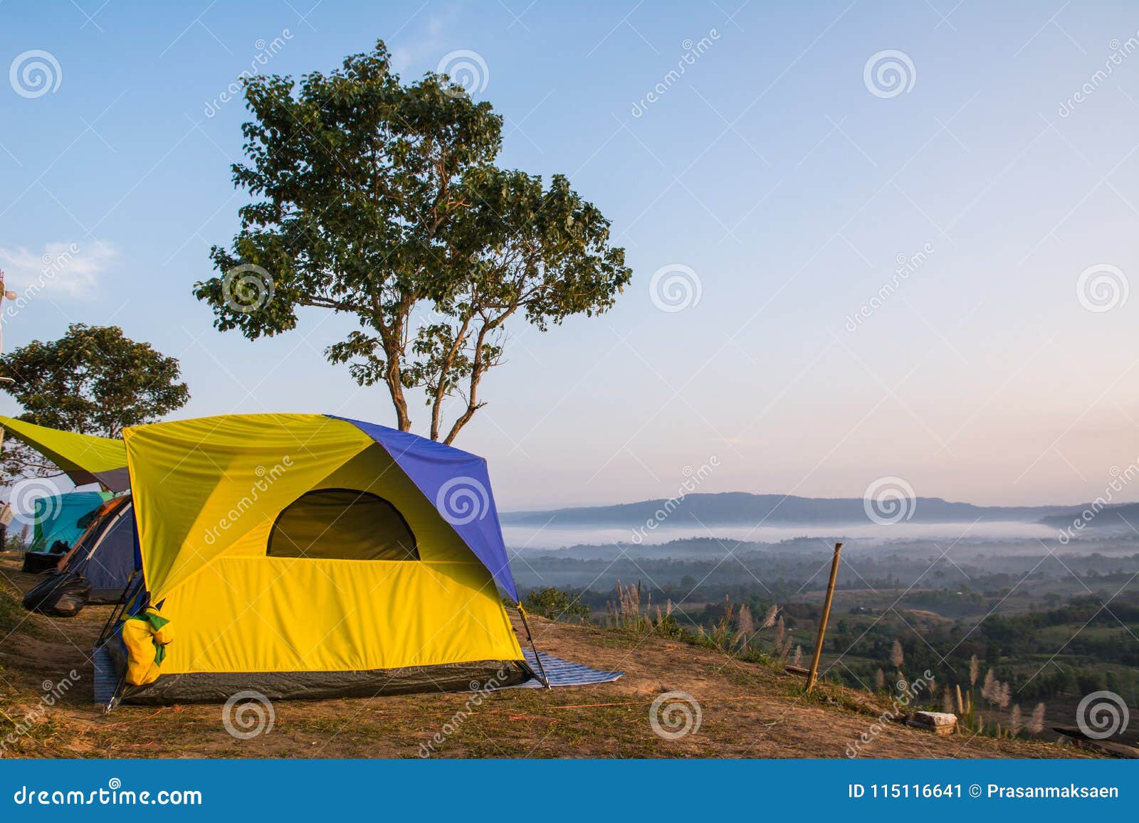 The Camping tent stock image. Image of travel, trip - 115116641