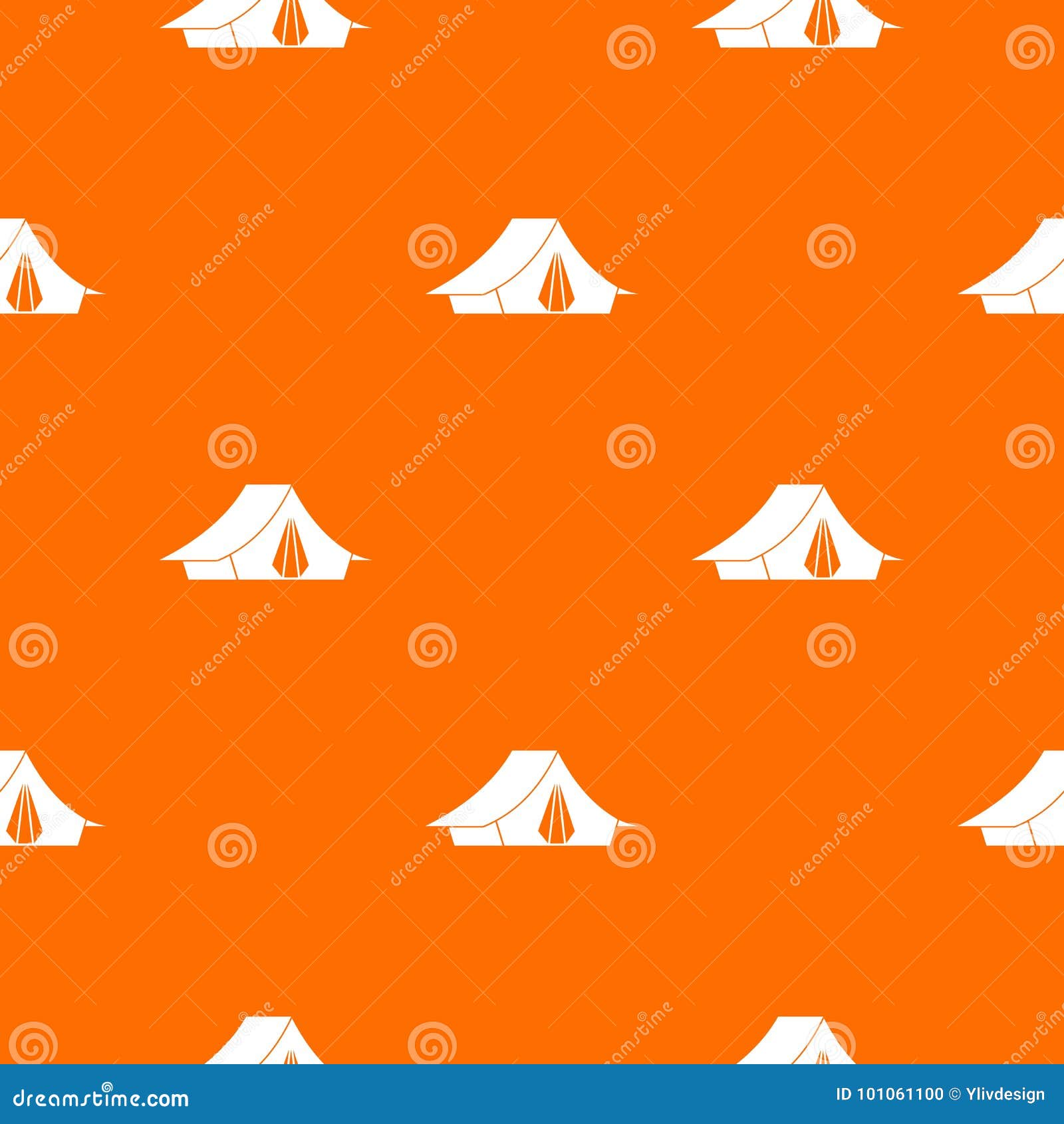 Camping Tent Pattern Seamless Stock Vector - Illustration of hiking ...