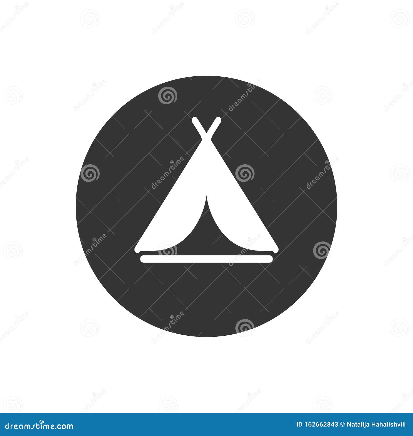 Camping Tent Symbol. Vector Illustration Flat Style Stock Vector ...