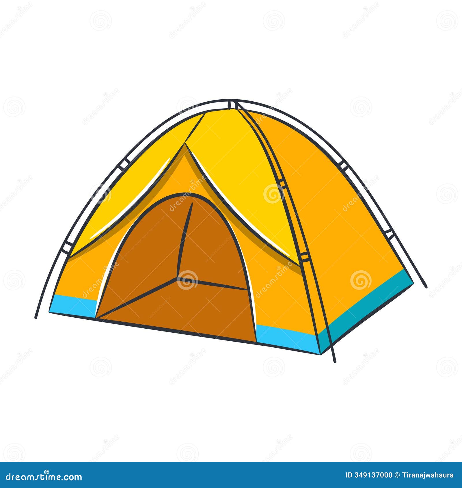 Camping Tent Vector Illustration Stock Vector - Illustration of ...