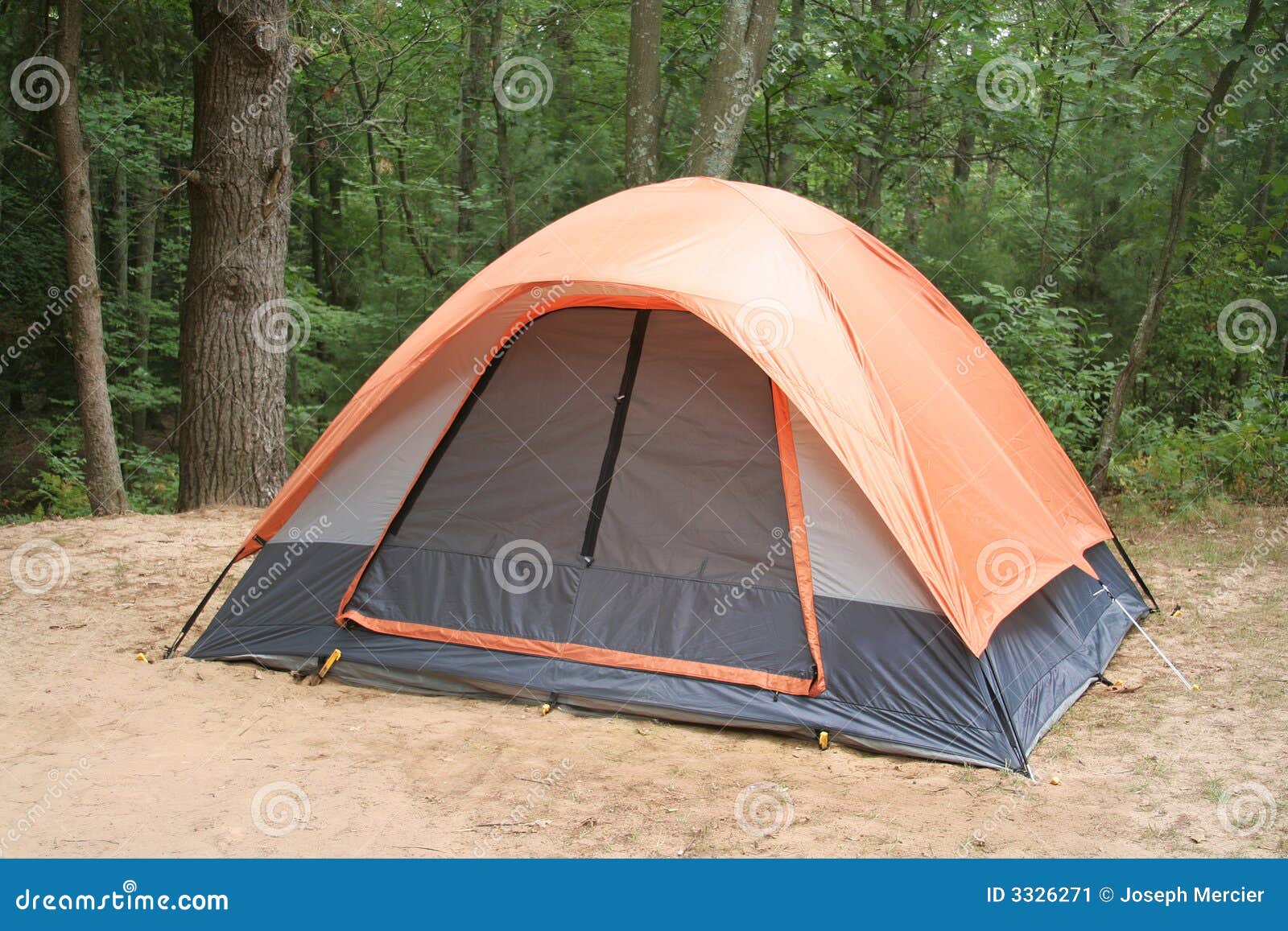Camping Tent in Woods stock image. Image of summer, wilds - 3326271