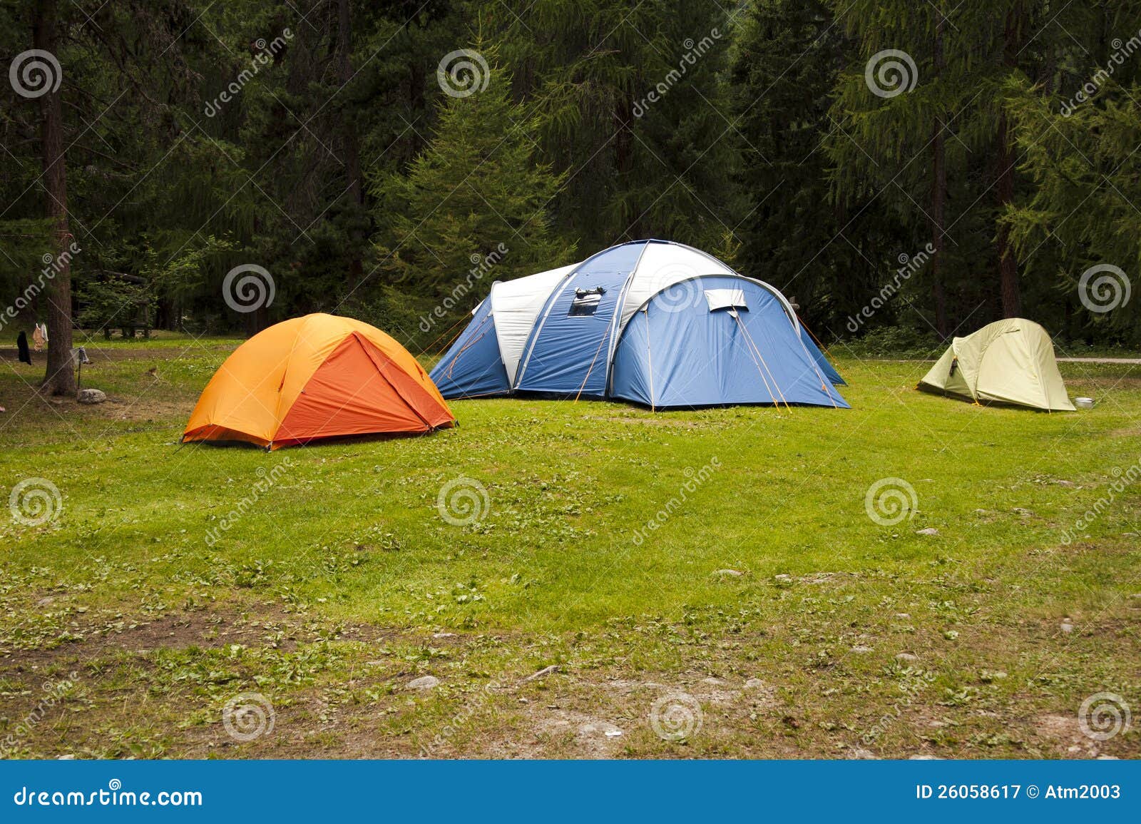 Camping tents stock image. Image of lifestile, colors - 26058617