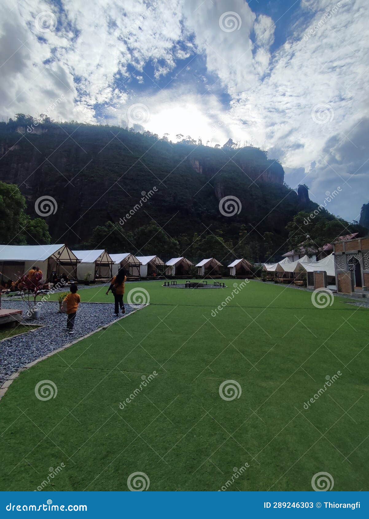 Camping between Two Cliffs with Very Clean and Fresh Air Editorial ...