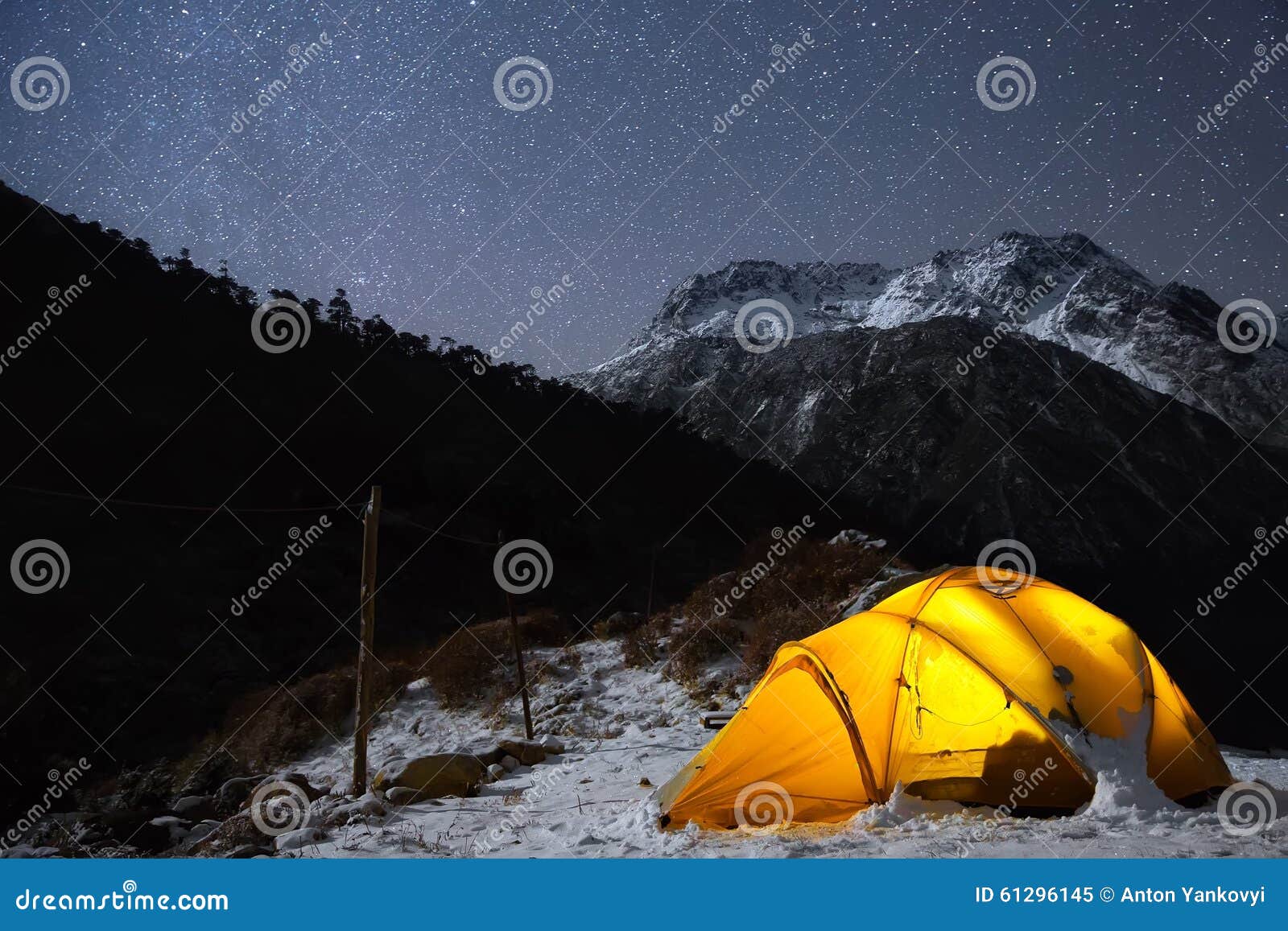 Camping Under The Million Star At Sapan Village At Nan Thailand ...