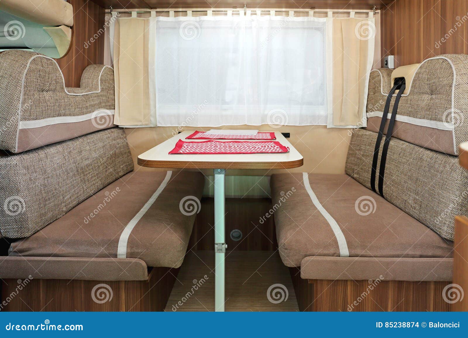 Camping Van Dining Room stock photo. Image of cabinets - 85238874