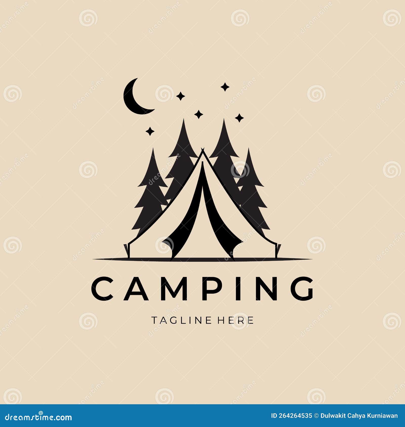 Camping Vintage Logo, Icon and Symbol, Vector Illustration Design Stock ...