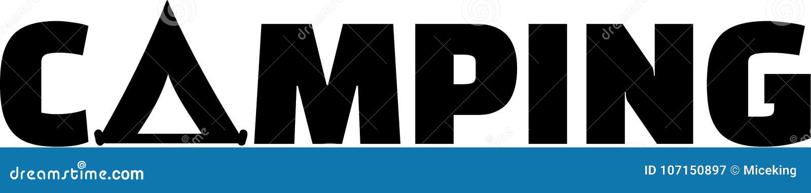 Camping Word With Tent Stock Image | CartoonDealer.com #107150863