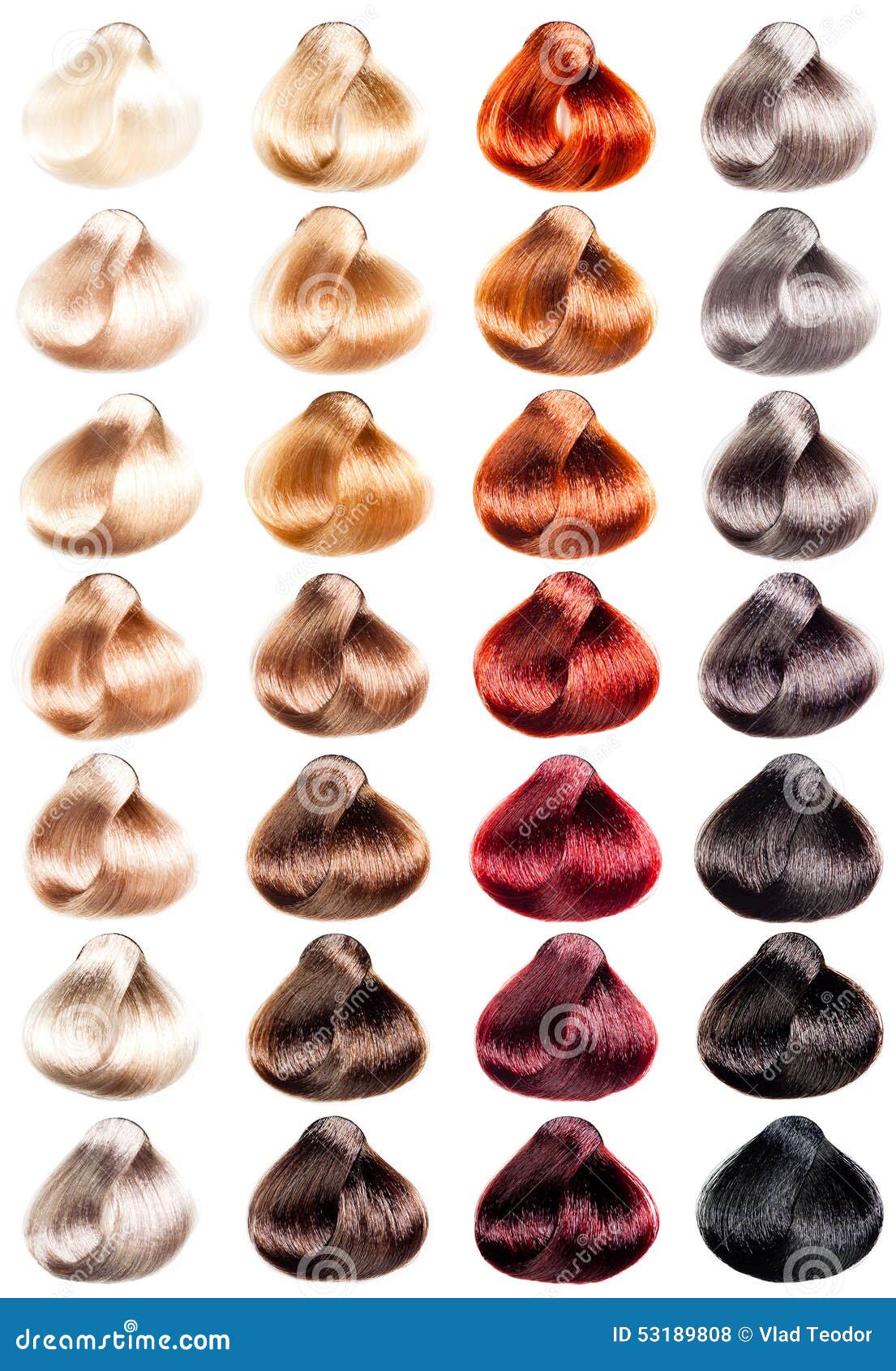 Campioni Colorati Dei Capelli Fotografia Stock - Immagine di capelli ...