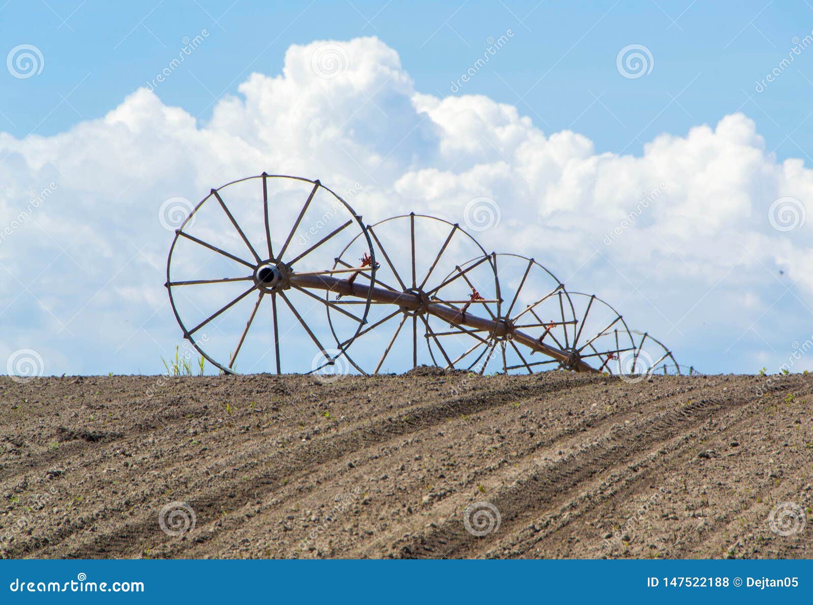 Campo Com Sistema De Irriga??o Foto de Stock - Imagem de centro, campo ...
