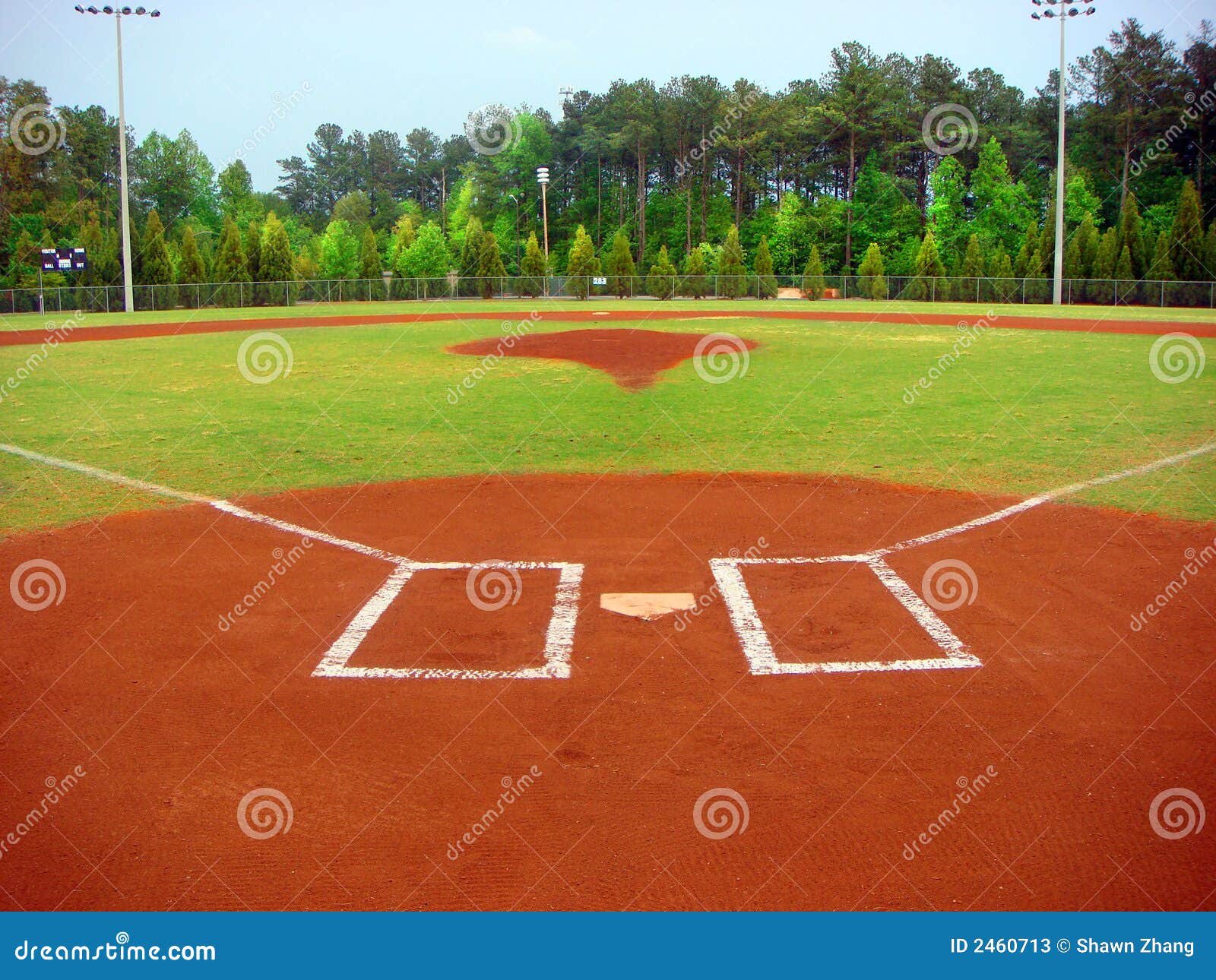 Campo de béisbol imagen de archivo. Imagen de base, béisbol - 2460713