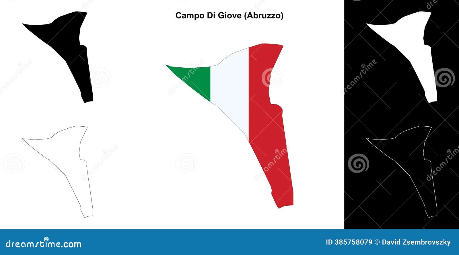 Campo Di Giove Outline Map Cartoon Vector | CartoonDealer.com #385758079