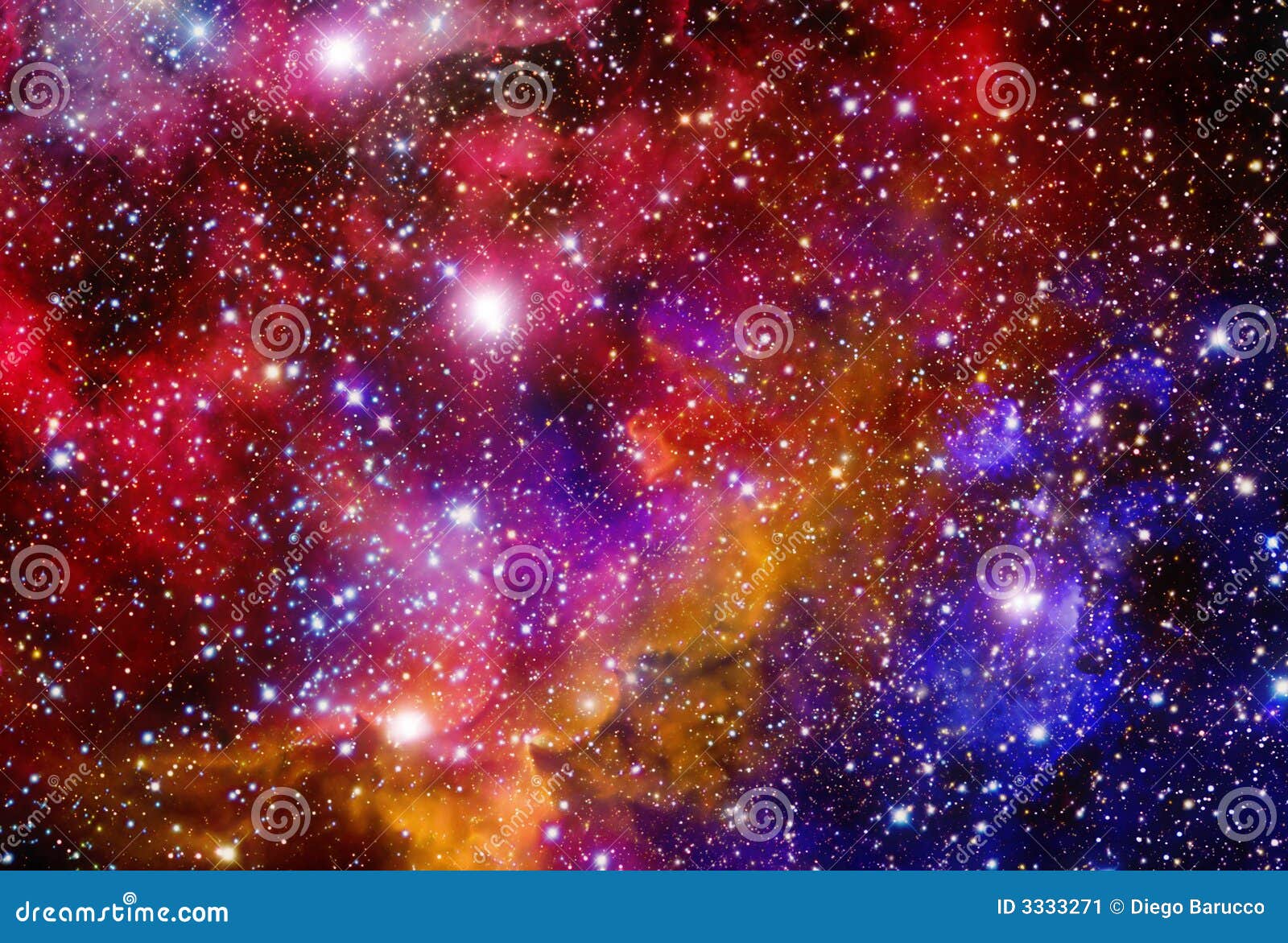 Campo Stellare Con Le Nebulose Immagine Stock - Immagine di luce ...