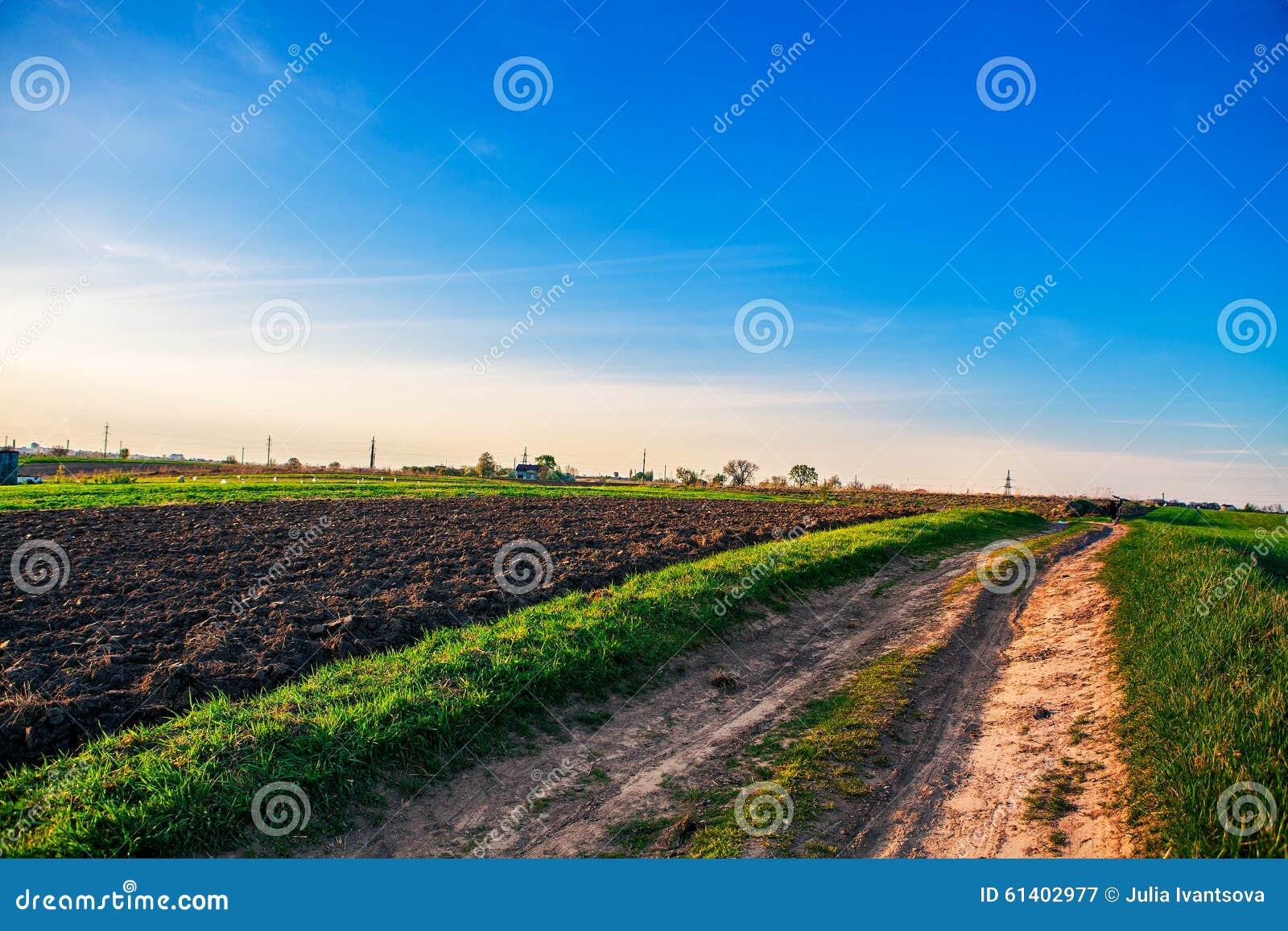 Campo verde imagen de archivo. Imagen de azul, hermoso - 61402977