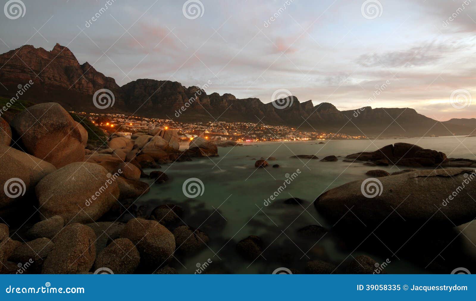 Camps Bay sunset stock image. Image of holiday, ocean - 39058335