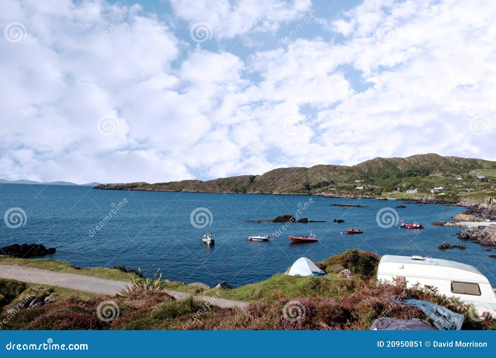 Campsite on the beach edge stock image. Image of kerry - 20950851