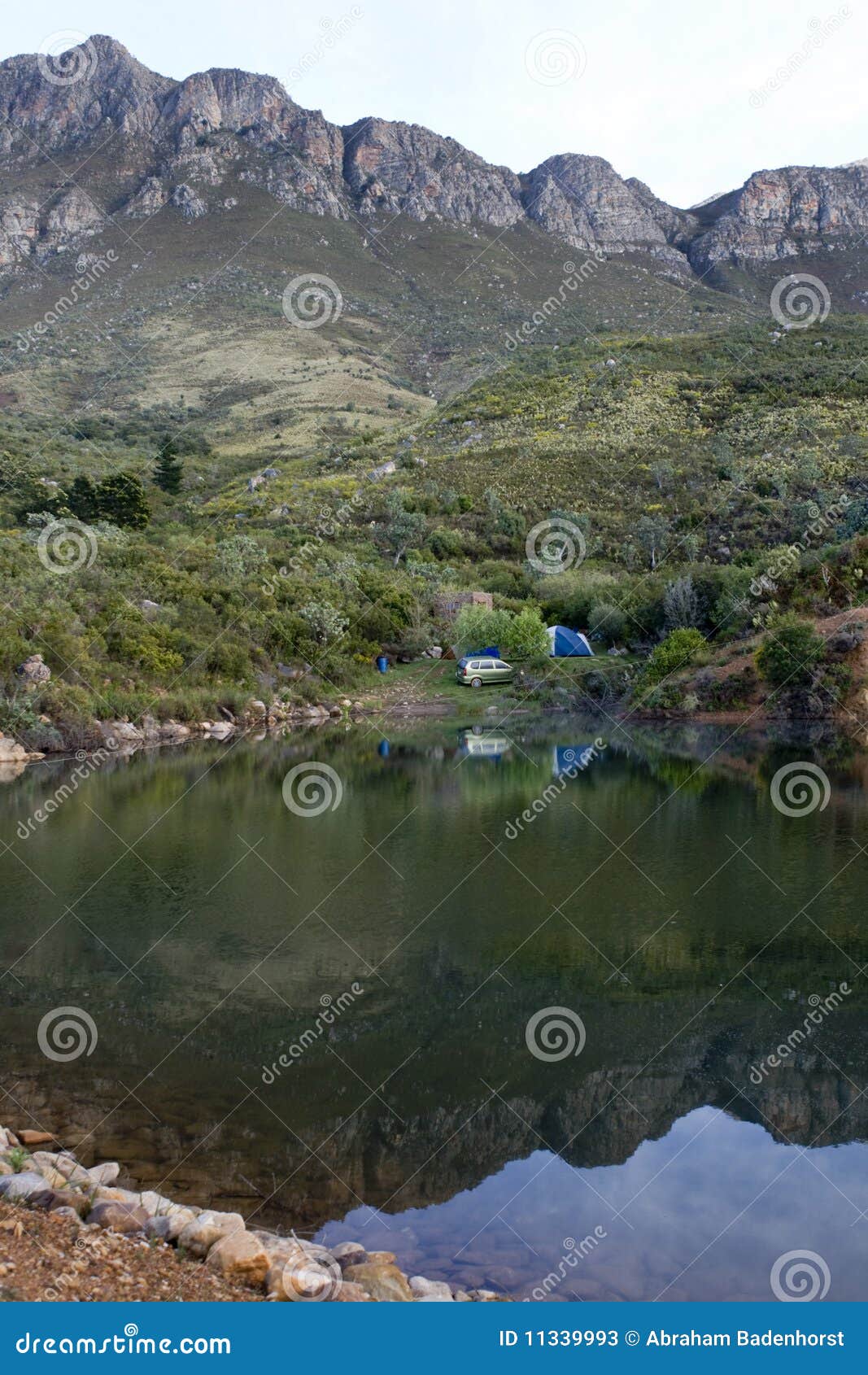 Campsite in the Cederberg Mountains Stock Image - Image of water ...