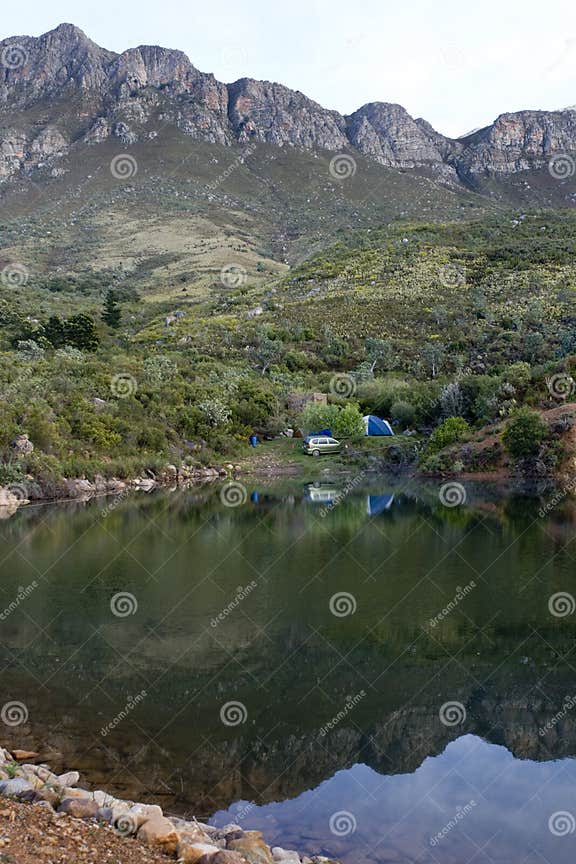 Campsite in the Cederberg Mountains Stock Image - Image of water ...