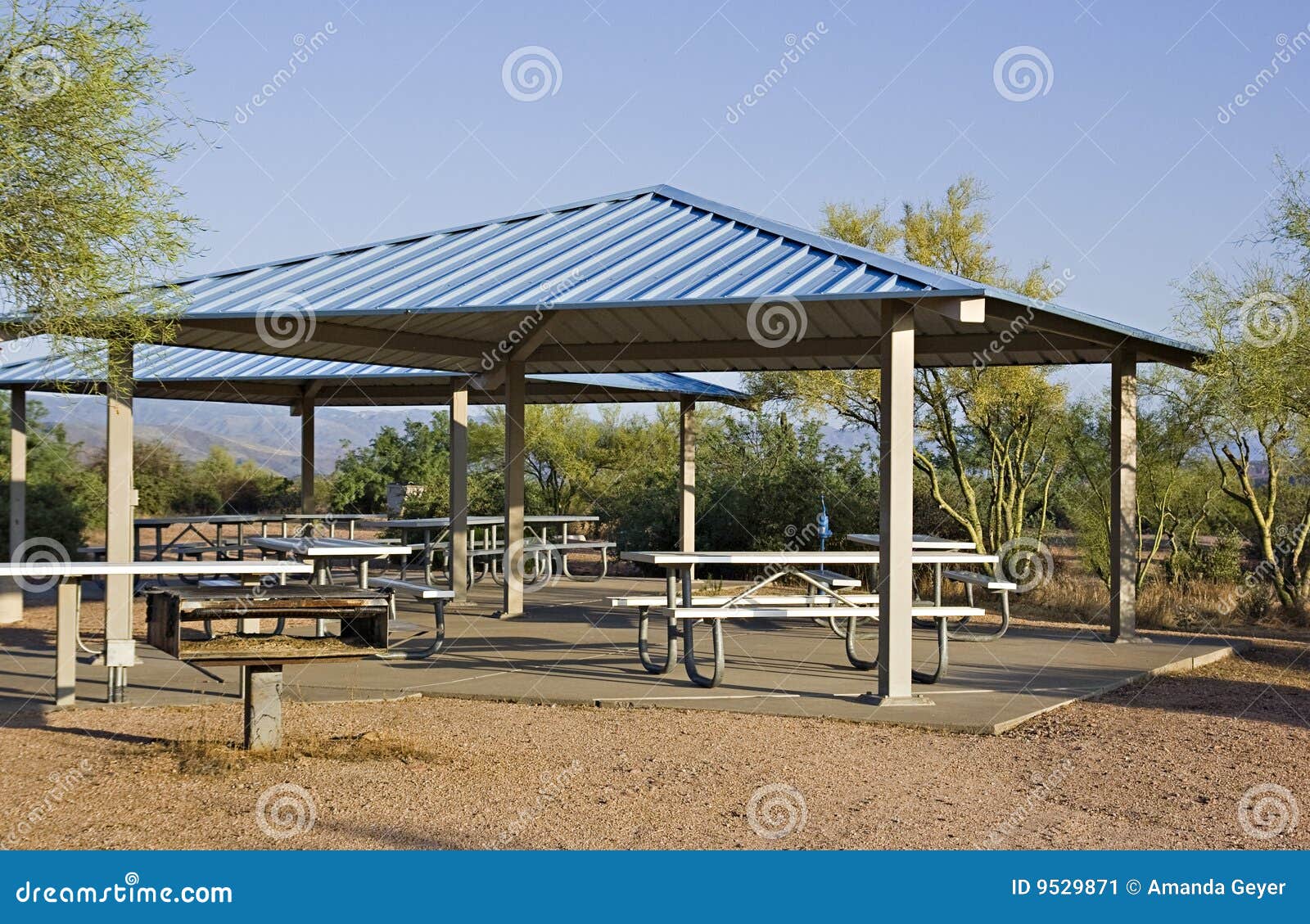 Campsite picnic ramada stock image. Image of desert, covered - 9529871