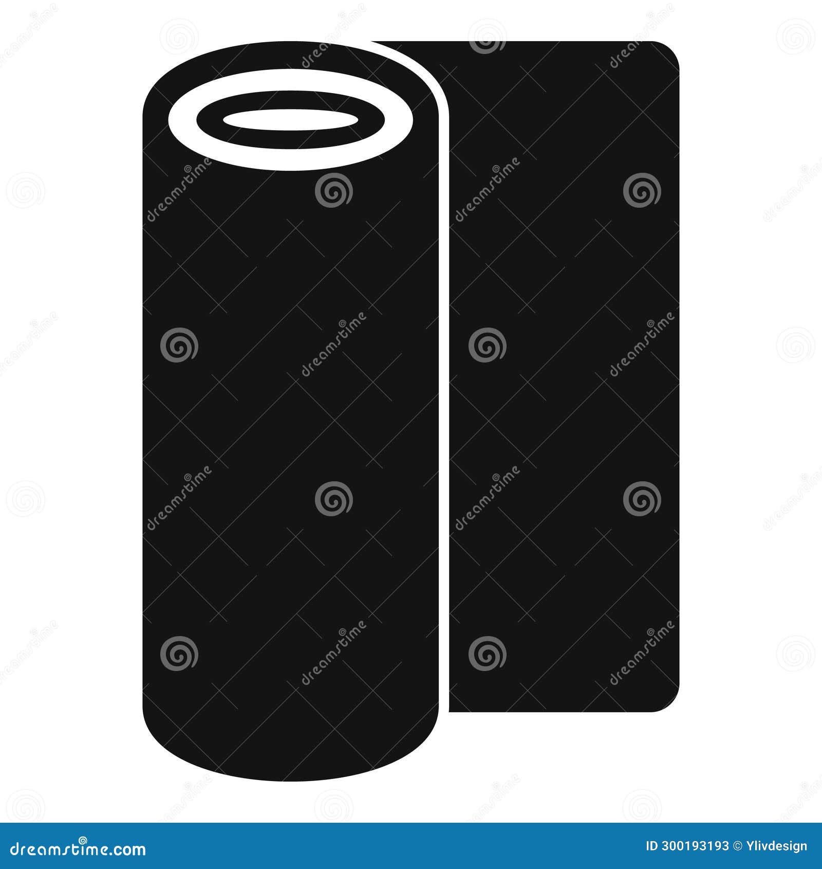 Campsite Sleeping Roll Icon Simple Vector. Textile Material Stock ...