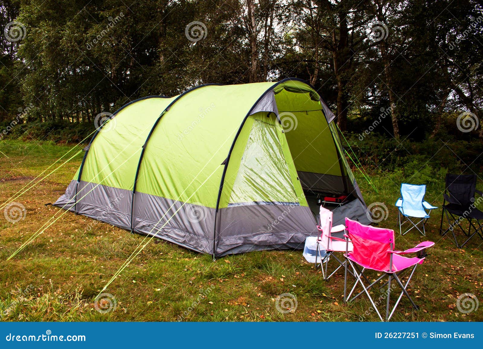 Campsite and Tent in a Field Stock Image - Image of camp, field: 26227251