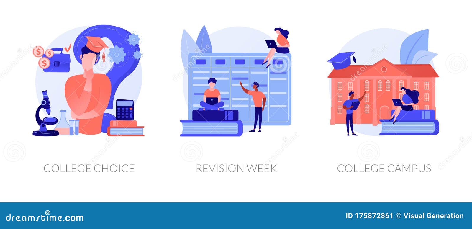 Off Campus Learning Abstract Concept Vector Illustrations ...