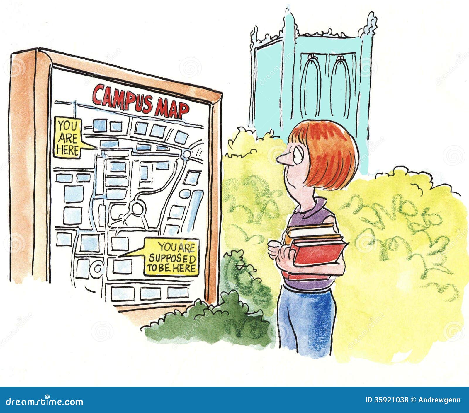 Campus Map Royalty-Free Stock Image | CartoonDealer.com #35921038