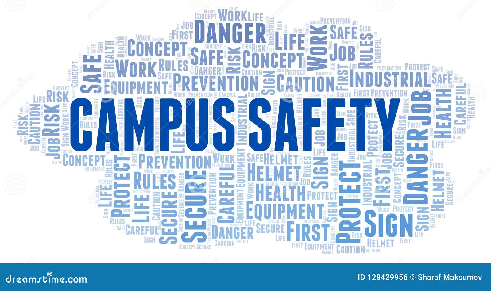 Campus Safety word cloud. stock illustration. Illustration of cloud ...