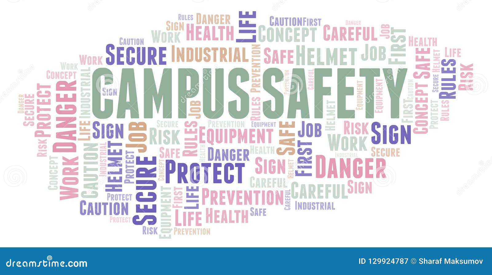 Campus Safety word cloud. stock illustration. Illustration of safety ...