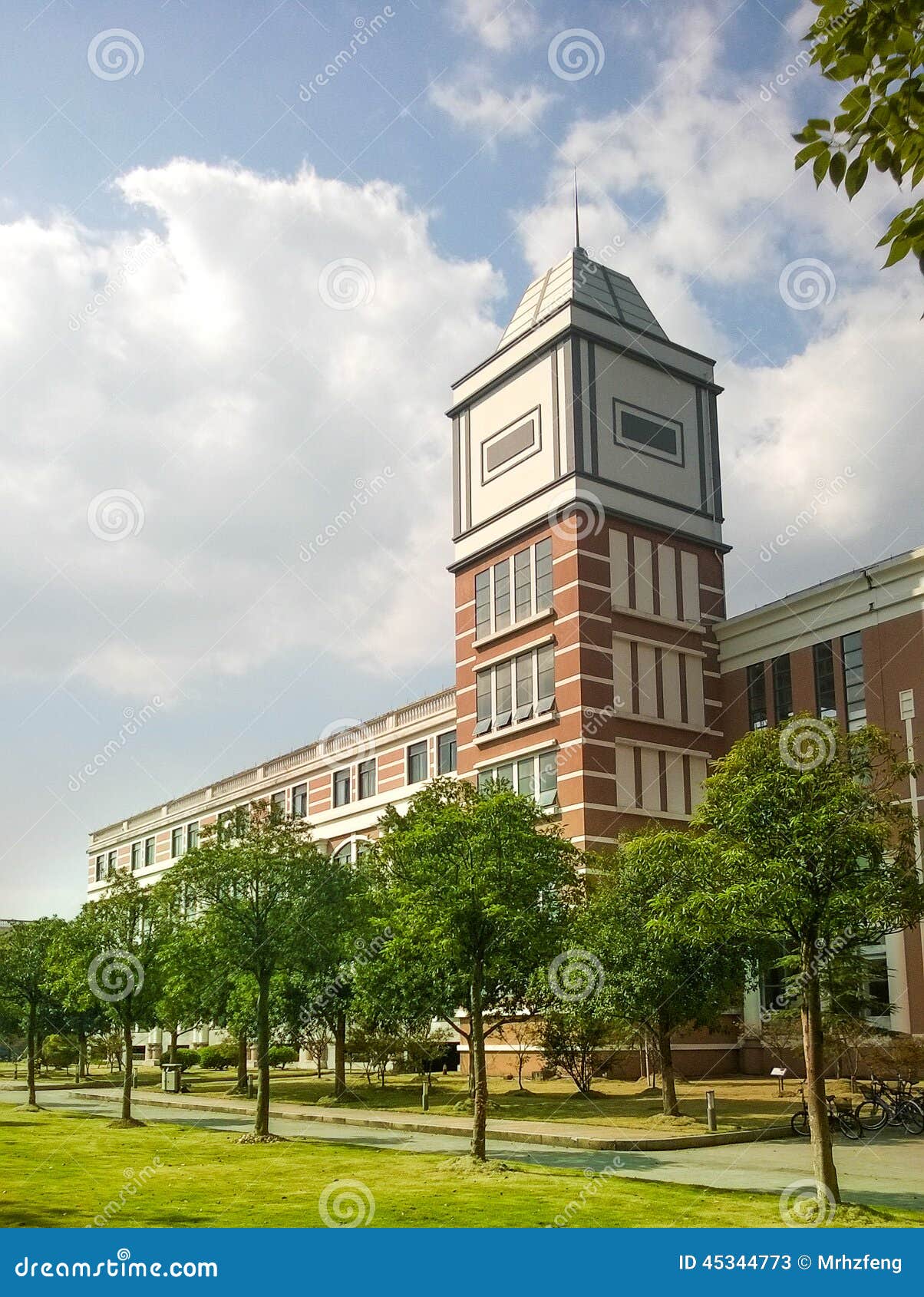 Campus scenery stock image. Image of sunny, forward, white - 45344773